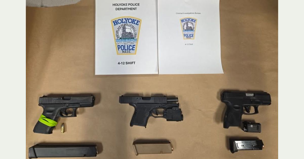 Three firearms recovered after gun call in Holyoke - Newport Dispatch