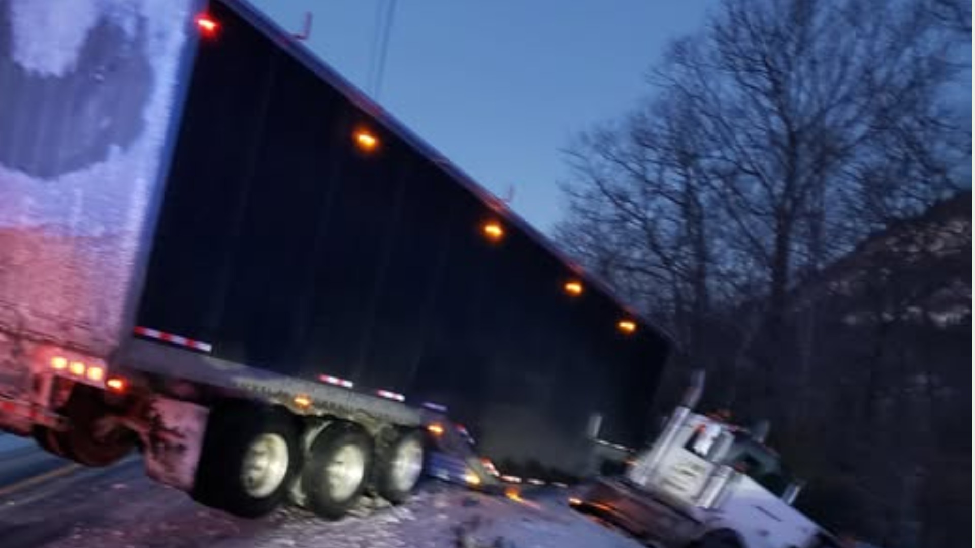 Tractor-trailer crashes through guardrail in Gilead - Newport Dispatch