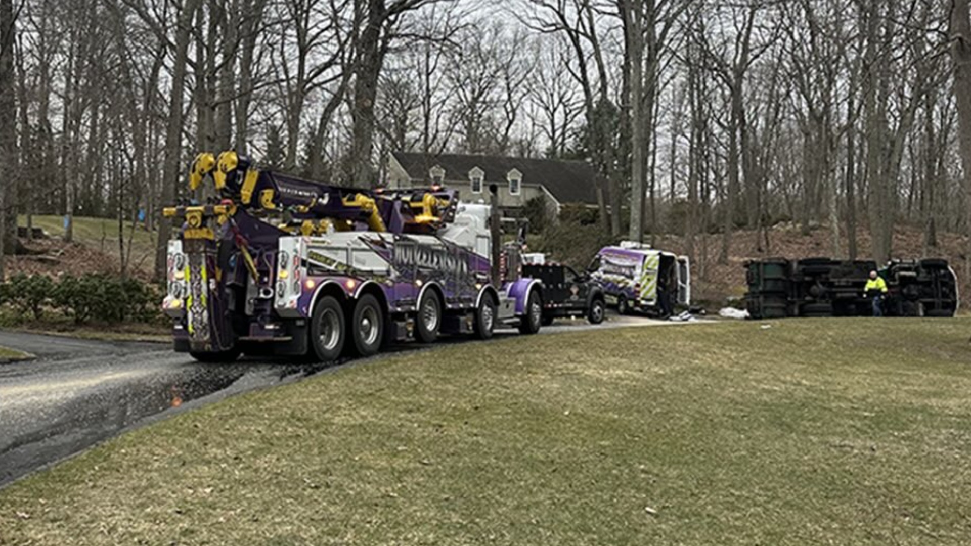 Garbage truck overturns in Weston - Newport Dispatch